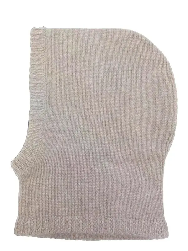 Soft Goat Ribbed-knit Cashmere Balaclava - Neutrals