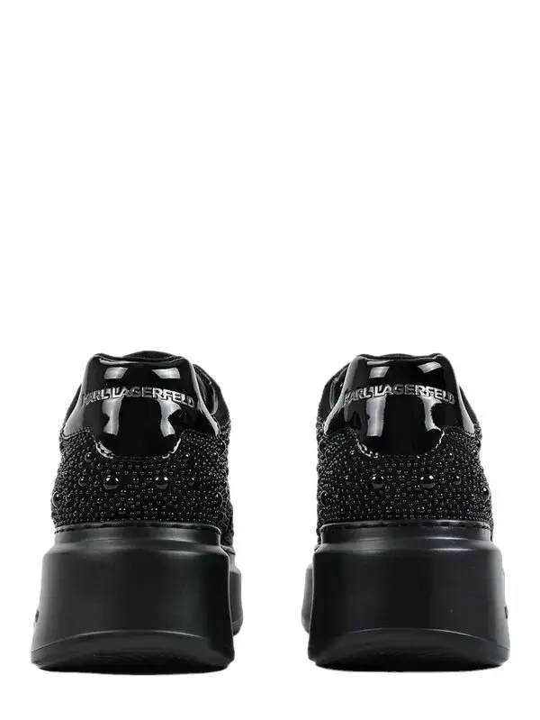 Karl Lagerfeld Bead-embellished Platform Sneakers - Black