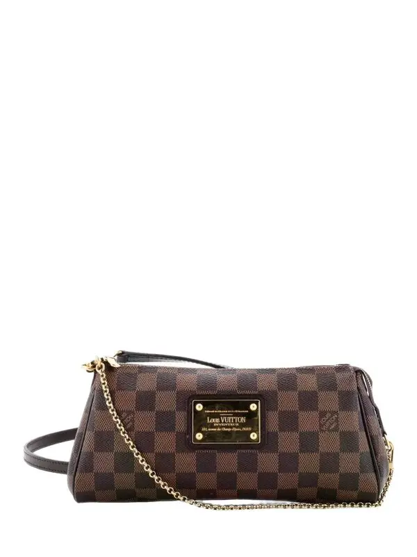 LOUIS VUITTON Eva Handbag Damier Clutch Bag - Brown