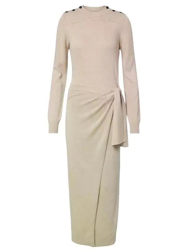 Isabel Marant Étoile Jozira Fine-knit Maxi Dress - Neutrals