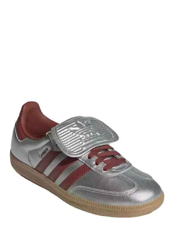 Adidas Samba Metallic Leather Sneakers - Silver