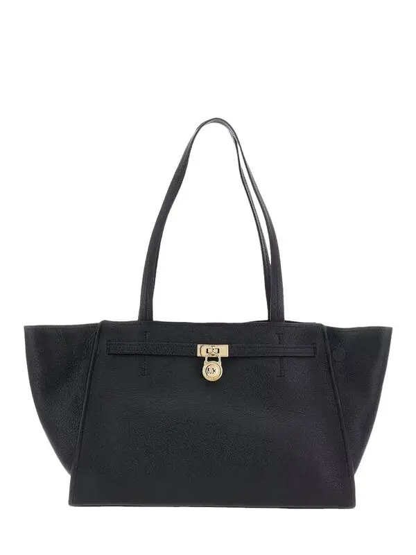 Michael Kors Hamilton Moderne Large Leather Tote Bag - Black