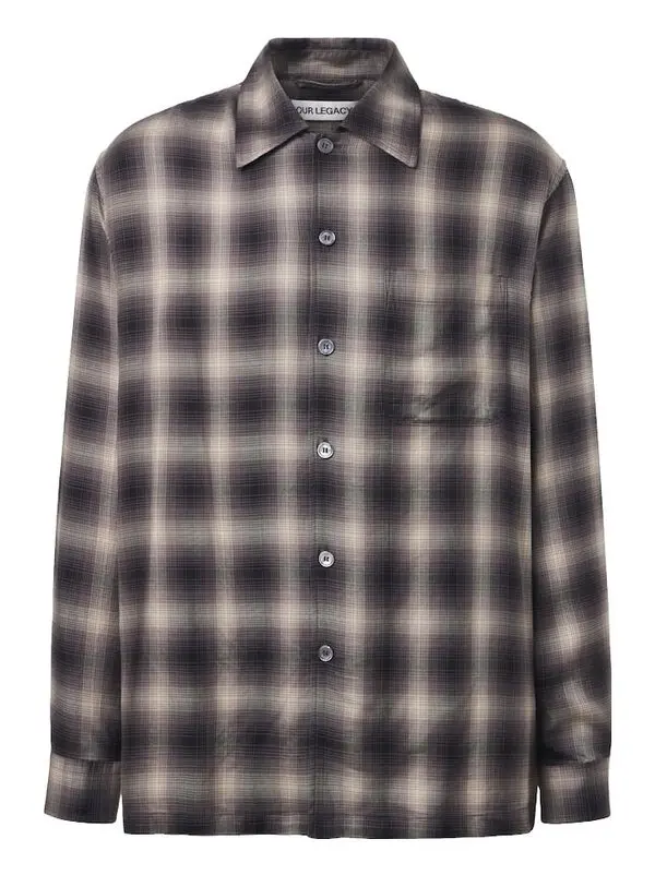 Our Legacy Every Checked Tencel® Flannel Shirt - Brown