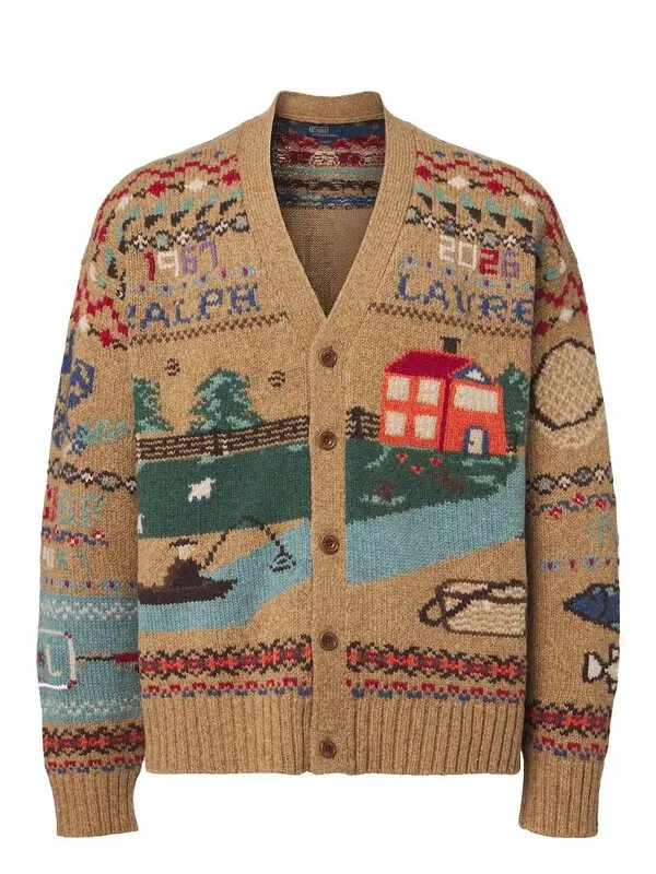 Polo Ralph Lauren Intarsia Wool Cardigan - Multicoloured