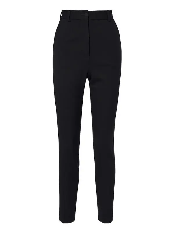 Dolce & Gabbana Wool-blend Slim Pants - Black