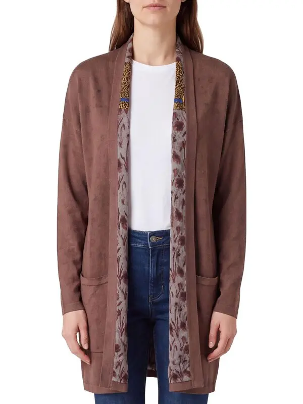 IN BED WITH YOU Open-front Pure Wool Cardigan With Contrast Trims - Fa01