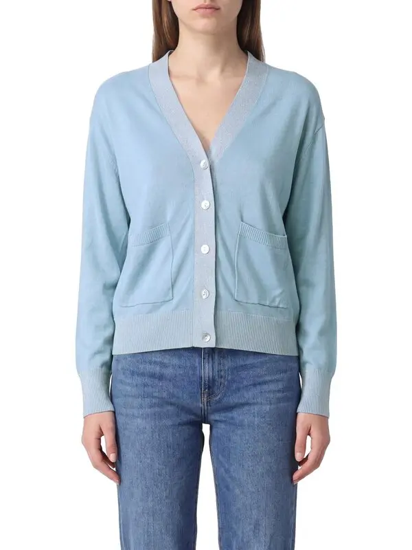 IN BED WITH YOU Wool And Lurex V-neck Cardigan With Dropped Shoulders - Fa01