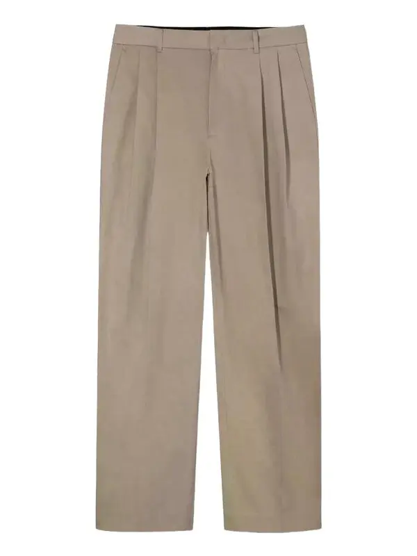 DUNST Pleated Straight-leg Trousers - Neutrals