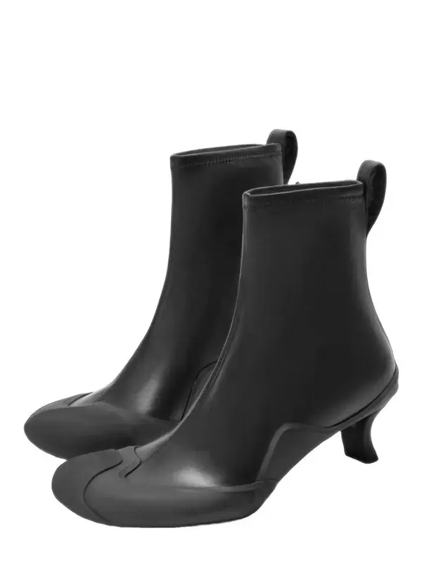 Loewe The Dive Leather Kitten-heel Boots - Black