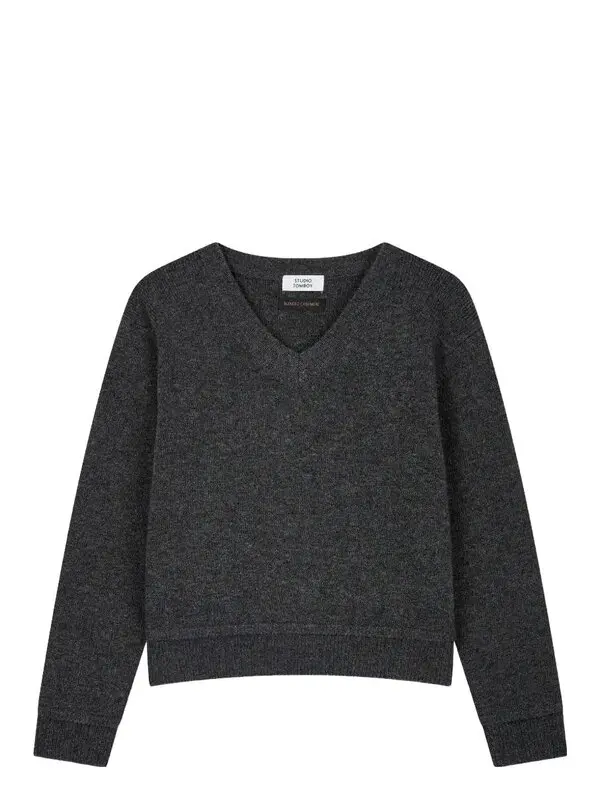 STUDIO TOMBOY V-neck Sweater - Grey