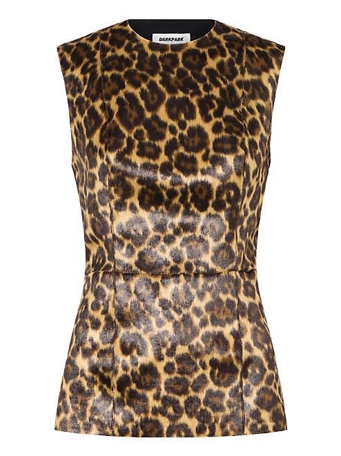 DARKPARK Joy Faux Pony-hair Top - Leopard