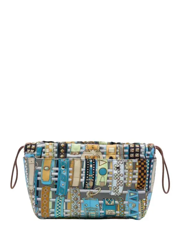 Hermès 2025 Silk Colliers De Chiens Fourbi 25 Pouch - Grey