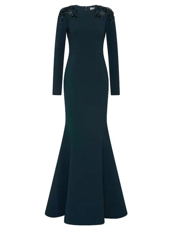 Rebecca Vallance Adrienne Long-sleeve Gown - Blue