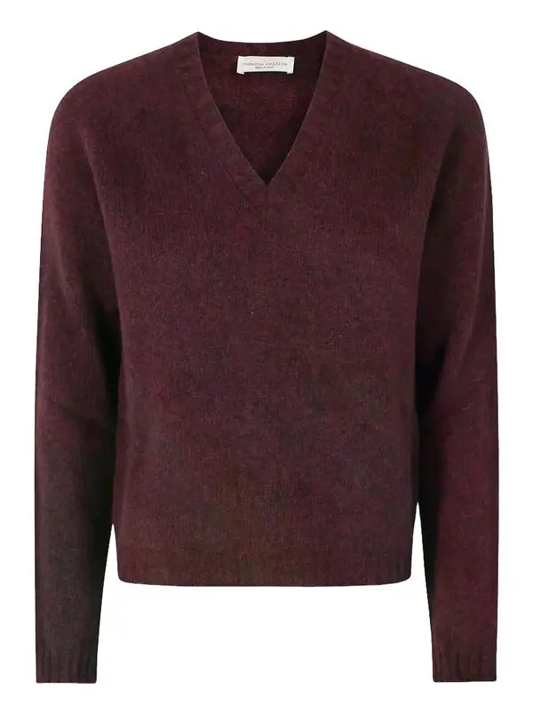 ROBERTO COLLINA V-neck Sweater - Red