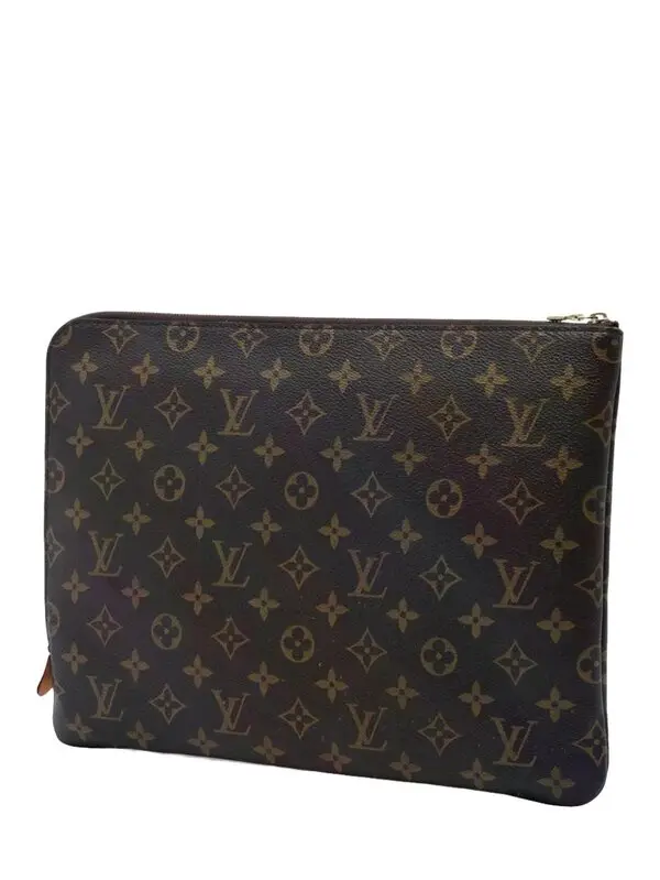 LOUIS VUITTON 1997 Monogram Etui Voyage Gm Clutch Bag - Brown