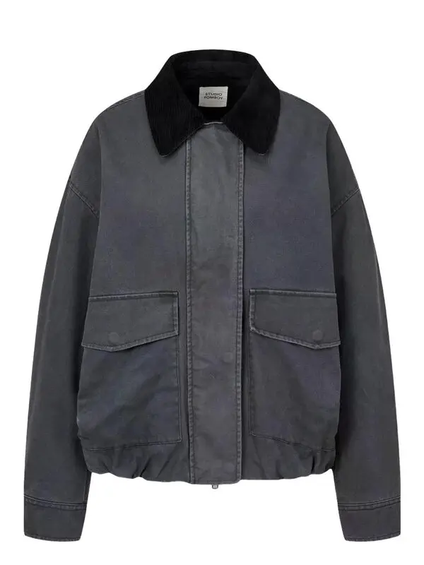 STUDIO TOMBOY Washed Bomber Jacket - Grey