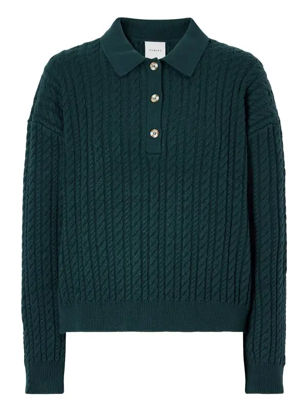 Varley Dottie Cable-knit Sweater - Blue
