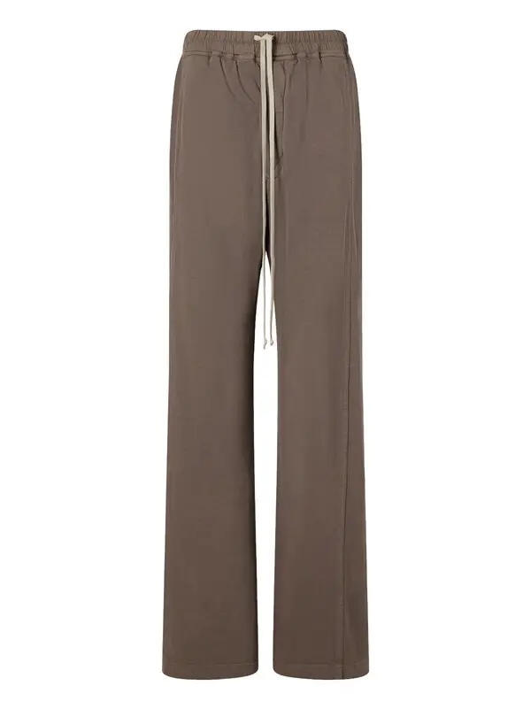 Rick Owens Wide Pusher Cotton-jersey Wide-leg Pants - Gray