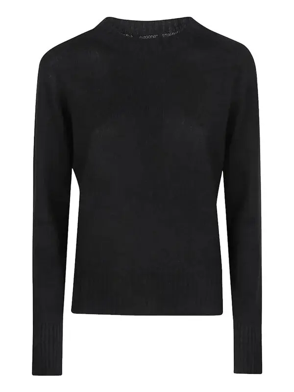 ARAGONA Fine-knit Cashmere Sweater - Black