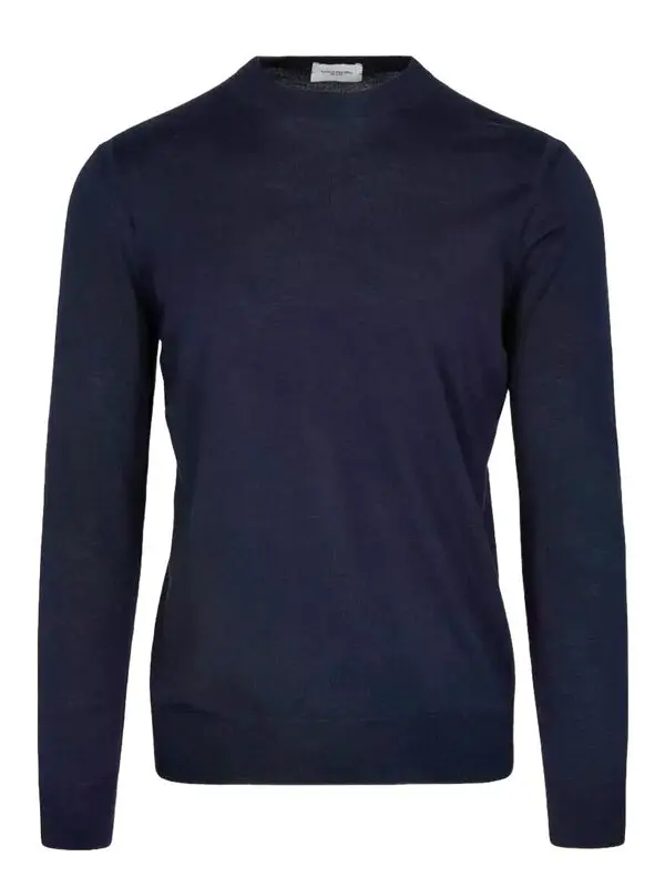 PAOLO PECORA Crew-neck Long-sleeve Sweater - Blue