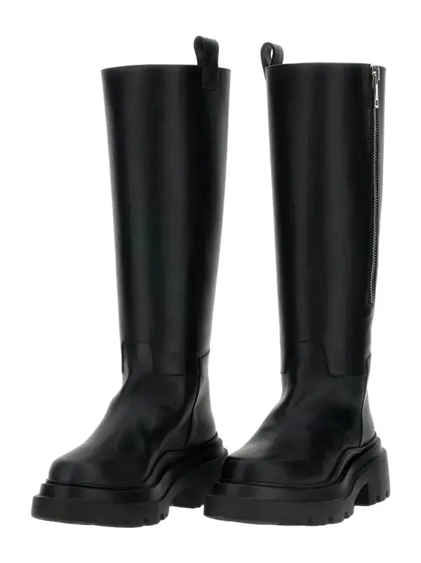 Plan C Zip-fastening Lug-sole Boots - Black