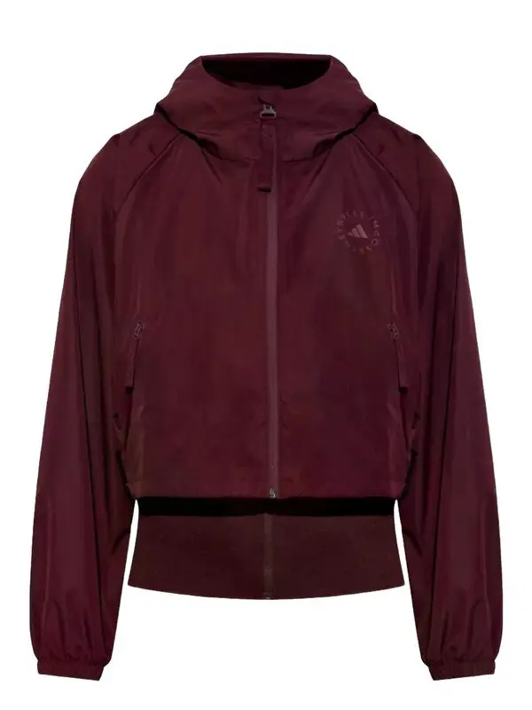 Adidas By Stella McCartney X Stella Mccartney Logo-print Hooded Jacket - Red
