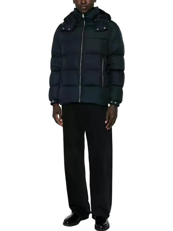 BOSS H-colter Hooded Quilted Jacket - Blue