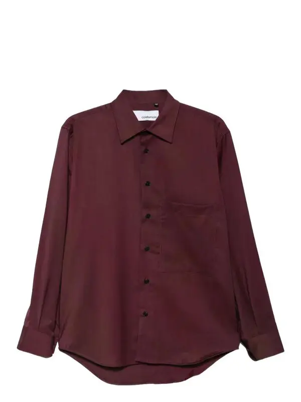 COSTUMEIN Chest-pocket Button-down Shirt - Red