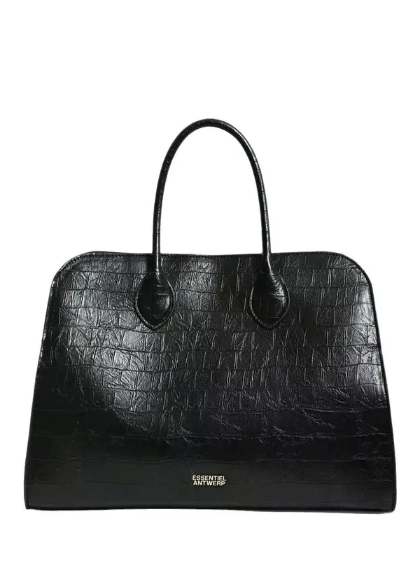 Essentiel Antwerp Katarina Croc-effect Tote Bag - Black