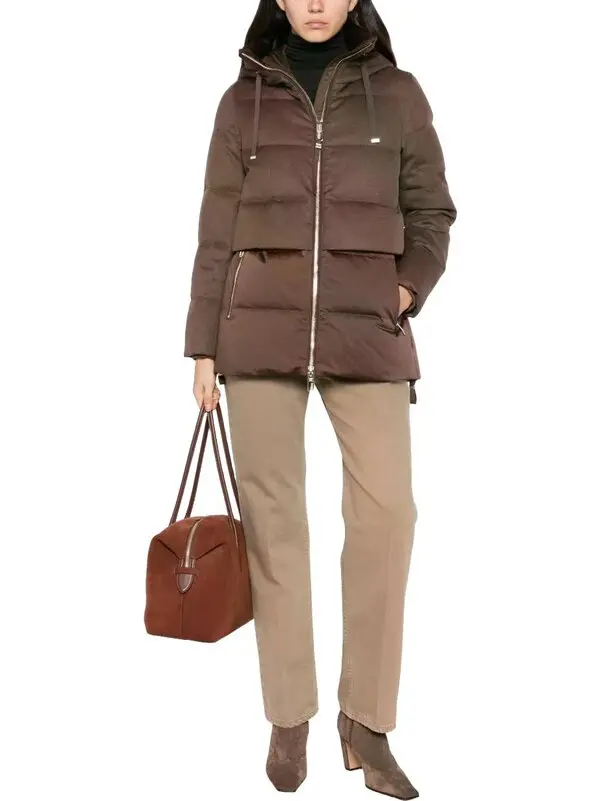 DUNO Keiko Prato Hooded Padded Coat - Brown
