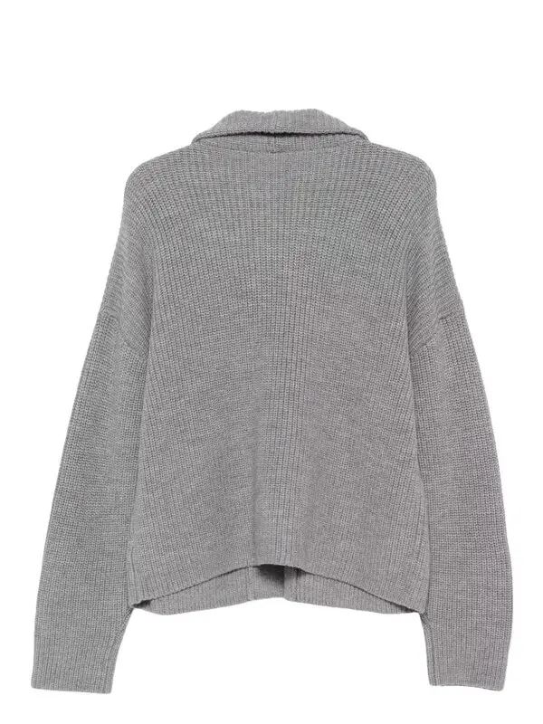 Alice + Olivia Pearson Drape-neck Wool Cardigan - Grey