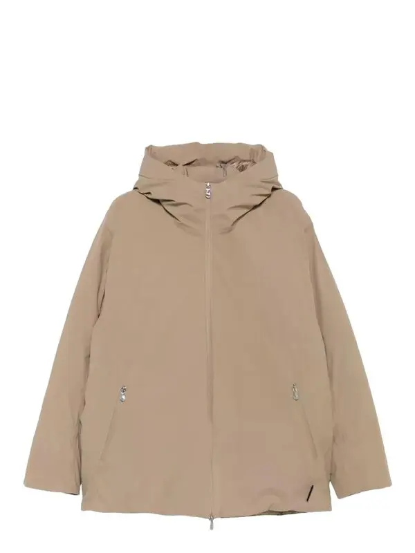 Rains Hooded Zip-up Jacket - Neutrals