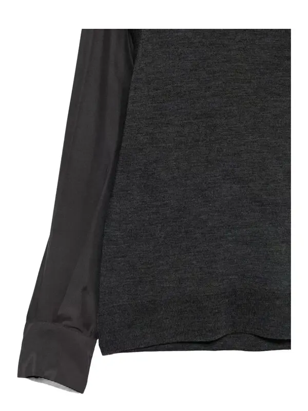 P.a.r.o.s.h Lwynford Roll-neck Panelled Sweater - Grey