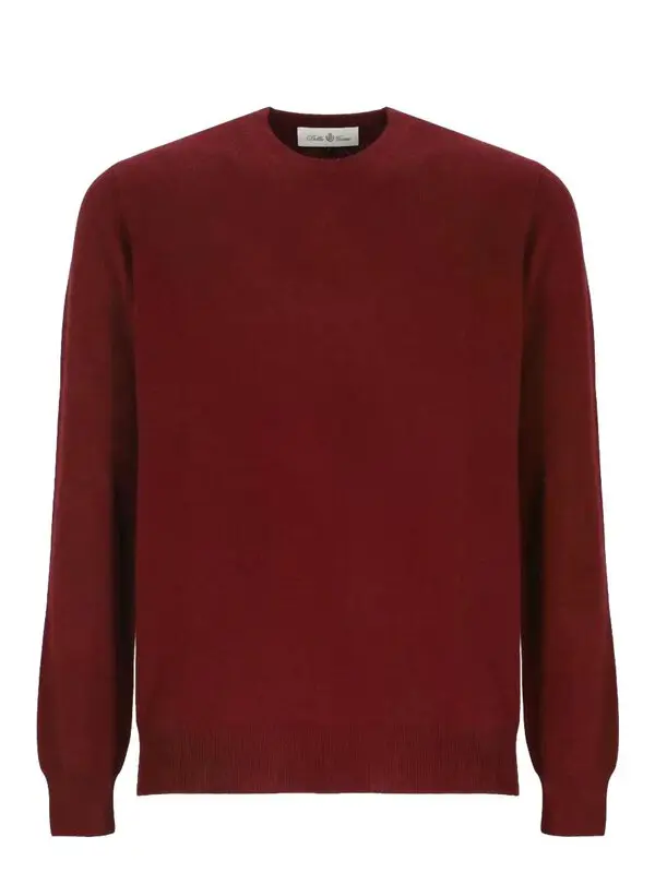 DELLA CIANA Crew-neck Ribbed-trim Sweater - Red