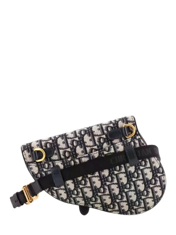 Dior Saddle Oblique Canvas Belt Bag - Blue