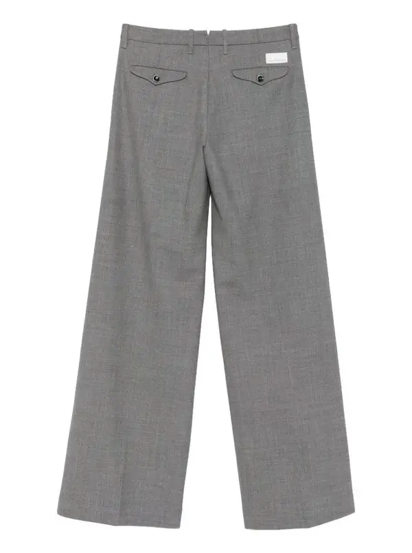 NINE:INTHE:MORNING Wide-leg Wool Trousers - Grey