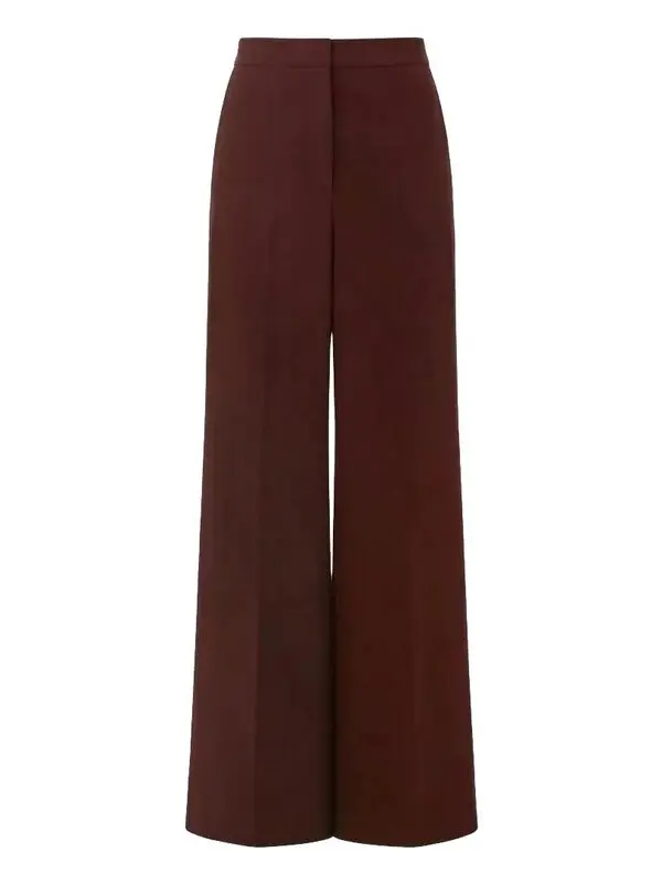 GEMY MAALOUF Pressed-crease Straight-leg Trousers - Red