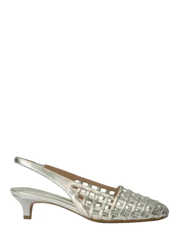 Ash Enji Slingback Heeled Pumps - Silver