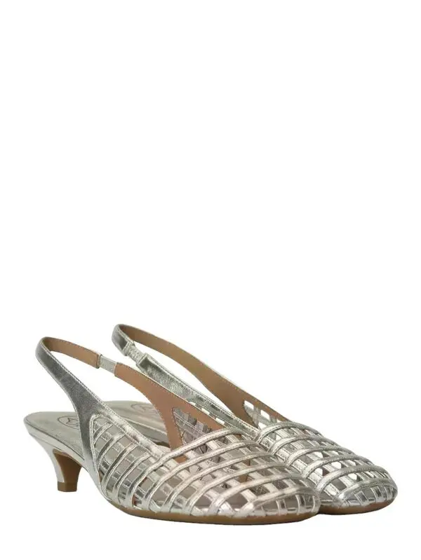 Ash Enji Slingback Heeled Pumps - Silver