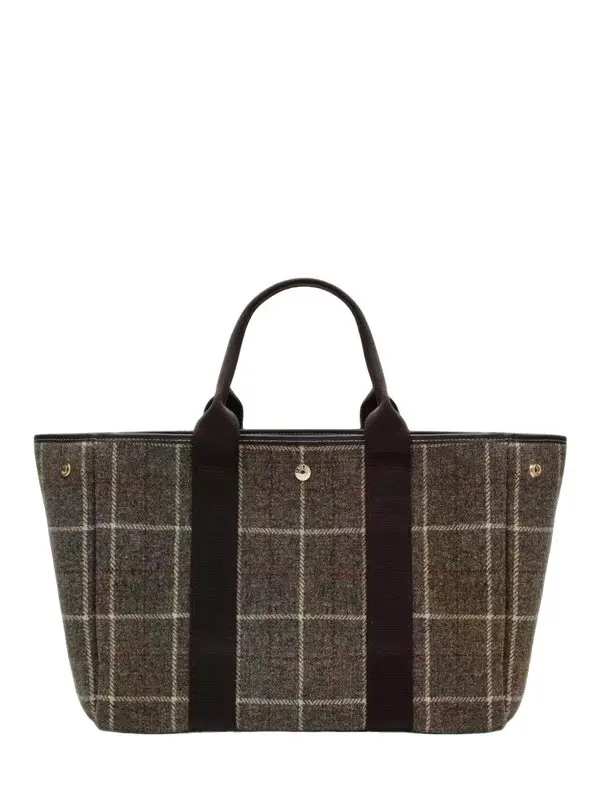 Rue De Verneuil Small Traversée Check Tote Bag - Brown
