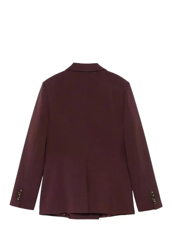 CENERE GB Double-breasted Peak-lapel Blazer - Red