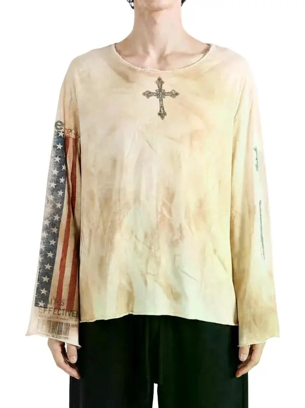 SAITOS Pilgrim Long-sleeved T-shirt - Neutrals