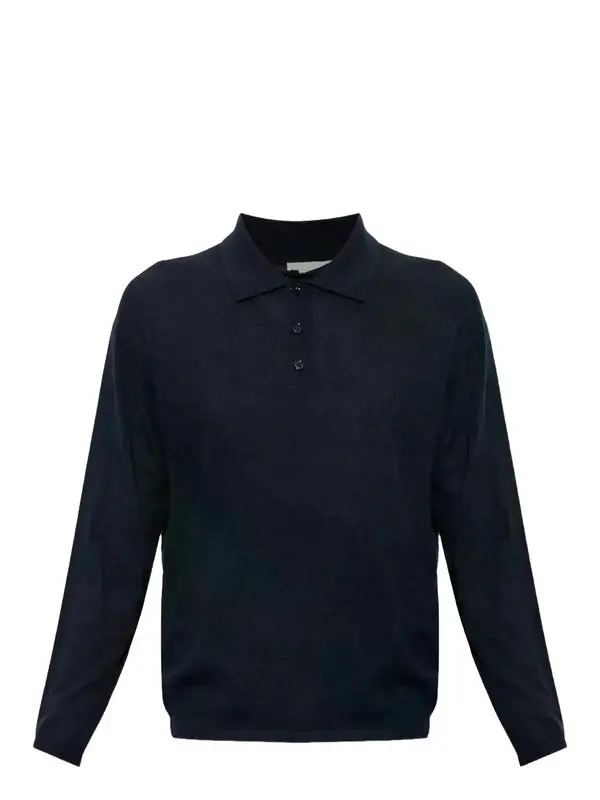 LISA YANG Liam Cashmere Polo Shirt - Blue