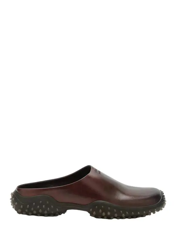 Miu Miu Leather Mules - Brown