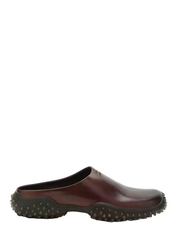 Miu Miu Leather Mules - Brown