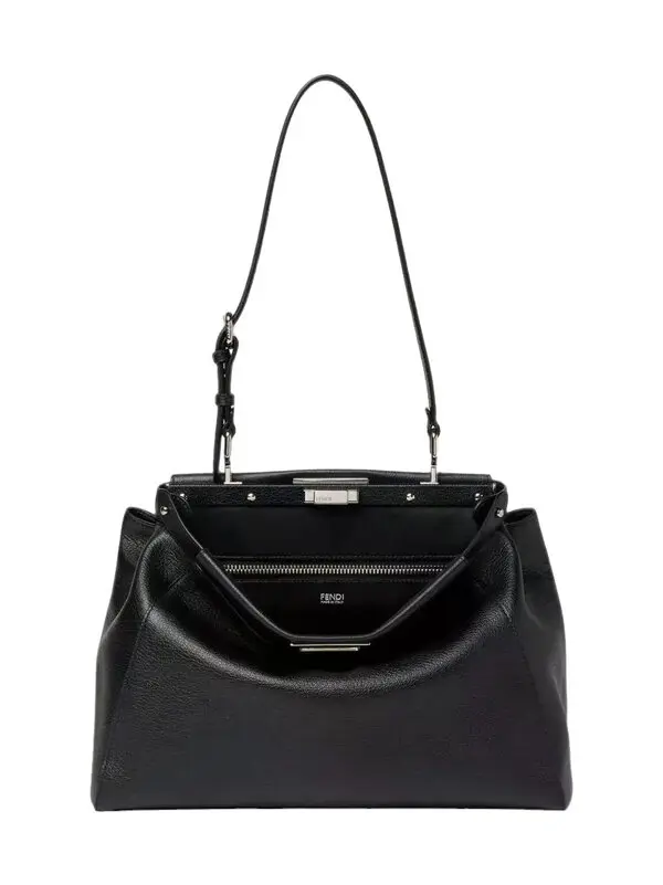 Fendi Medium My Peekaboo Mirror-embroidered Handbag - Black