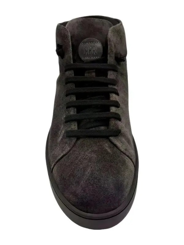 FABIANO RICCI Flicker Suede High-top Sneakers - Black