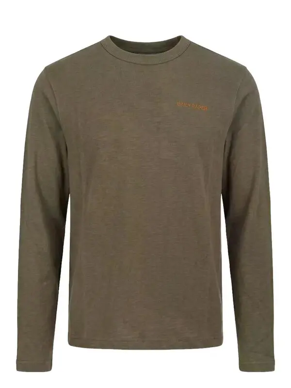 DAILY PAPER Logo-embroidered Long-sleeve T-shirt - Grey