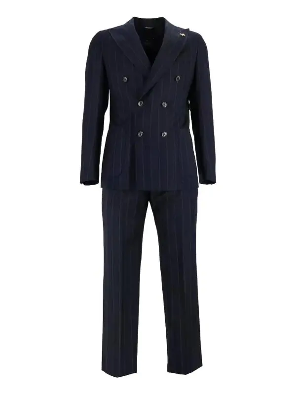 TOMBOLINI Dream Double-breasted Pinstripe Suit - Blue