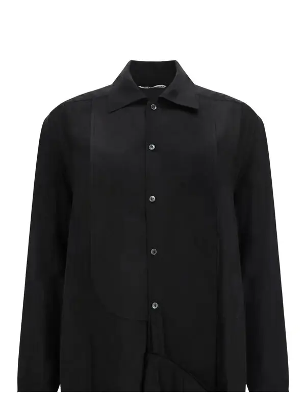 JW Anderson Asymmetric Draped Shirt Mini Dress - Black